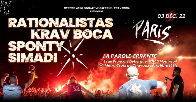 Rationalistas, Krav Boca, Sponty & Σημάδι ζωντανά το Σάββατο 03/12 στο ...